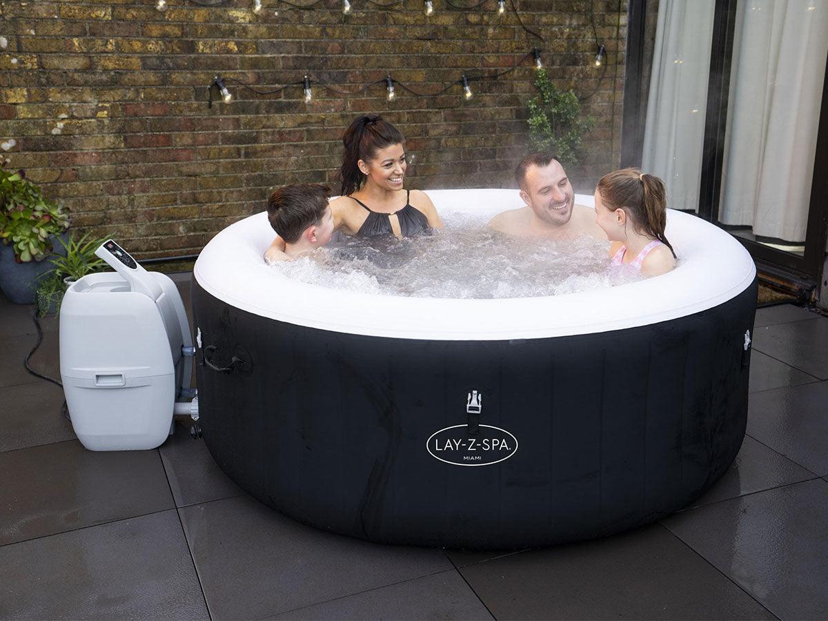 Spa gonflable Lay-Z-Spa Miami rond Airjet 4 places - Bestway – Spa ...
